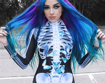 Pirate Rave Costume Day of the Dead Skull Outfit Sexy - Etsy