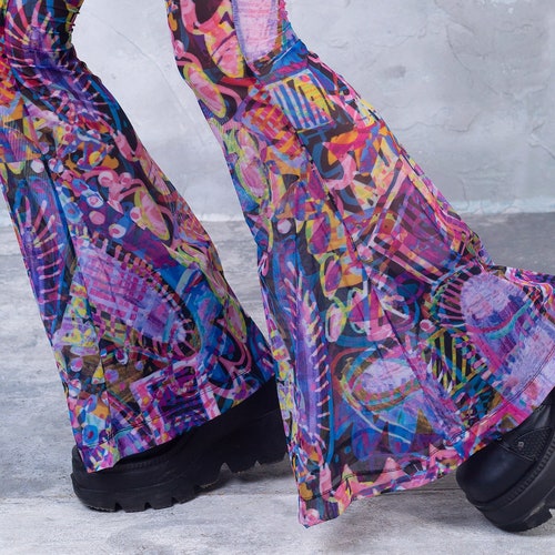 Mesh Pants Transparent Rave Pants Psychedelic Outfit - Etsy