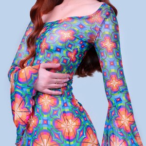 Boho Sheer Mini Dress for Women, See Trough Festival Dress for Women ...