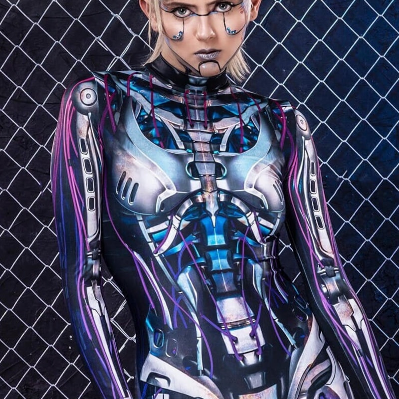 Cyborg Costume Woman Etsy
