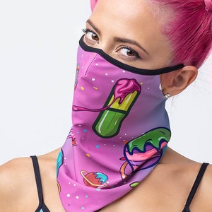 Bandana Face Mask With Ear Loops, Reusable Bandana Mask, Bandana Face ...