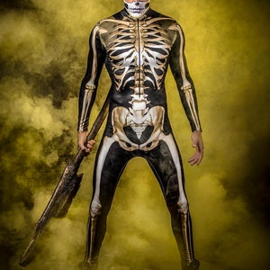 Skeleton Costume, Skeleton Costume Men, Halloween Costume Men, Mens ...