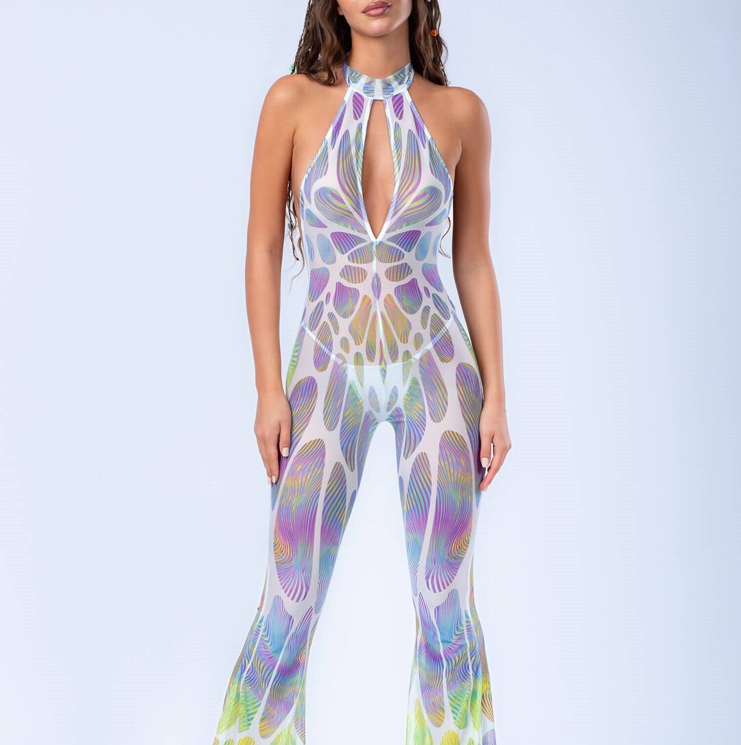 Pride Mesh Romper, Pride Outfit, Rainbow Romper, Mesh Festival Jumpsuit ...