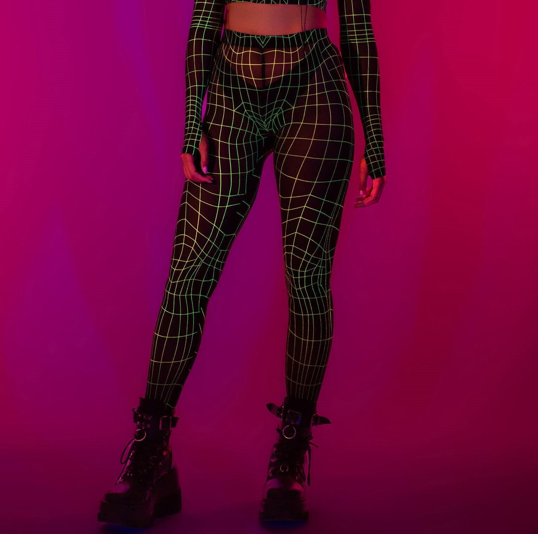 UV Reactive Leggings, Performance Mesh Leggings, Rave Mesh Leggings ...
