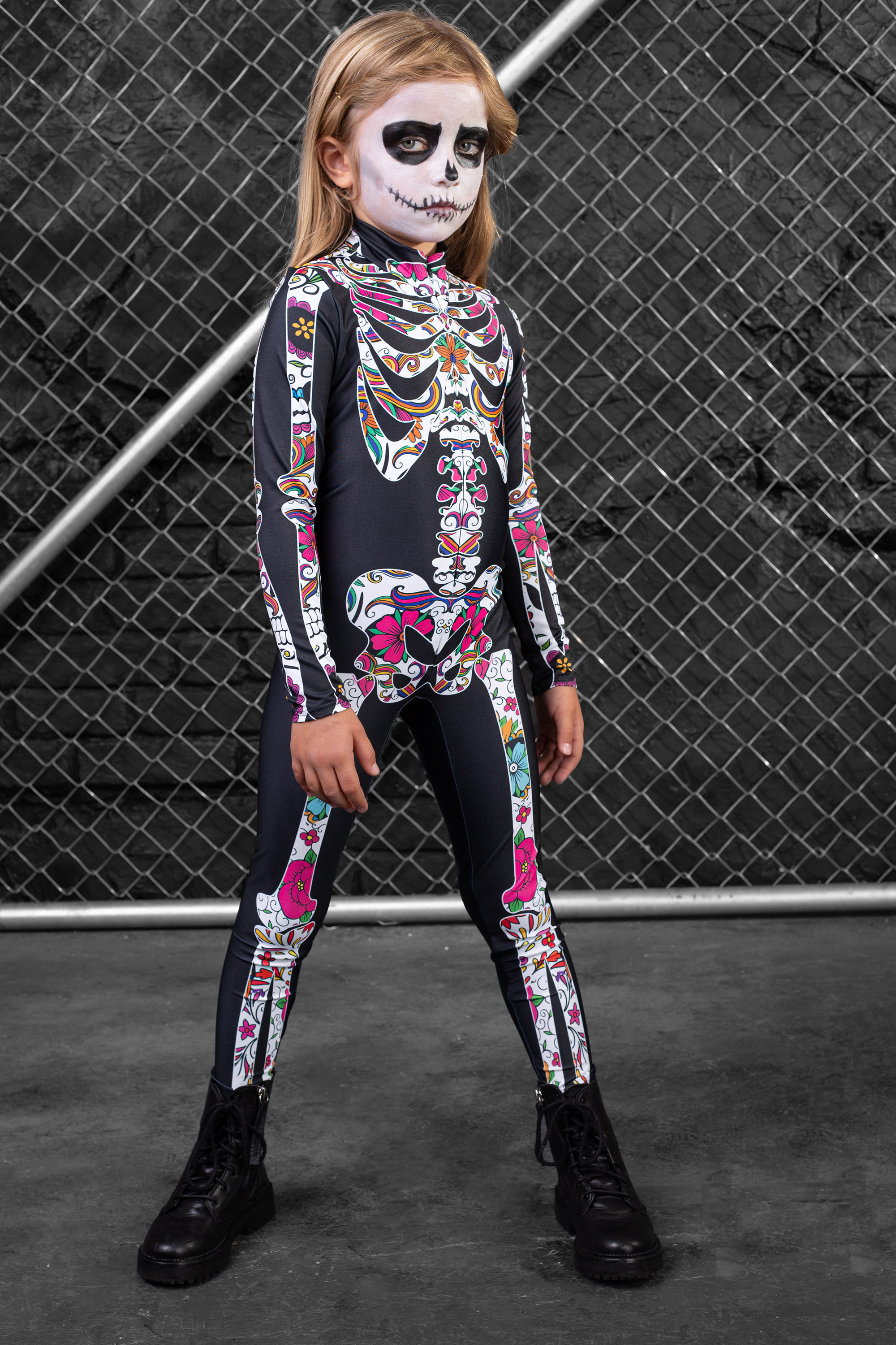 Floral Skeleton Girl's Costume