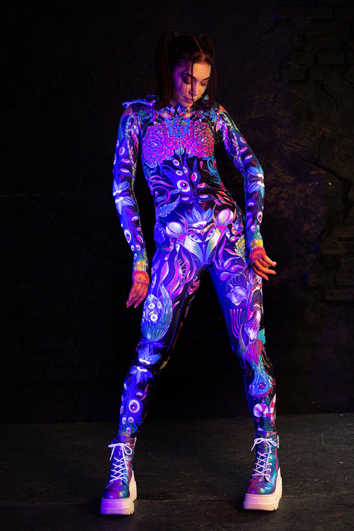 Trippy Bodysuit Psychedelic Clothing Psychedelic Bodysuit - Etsy