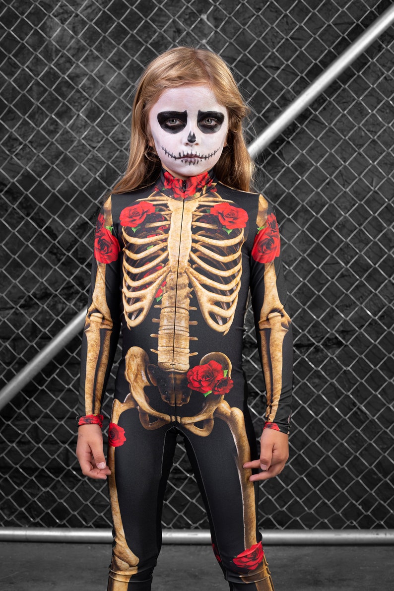 Skeleton Costume Kids Girls Skeleton Costume Kids Skeleton - Etsy