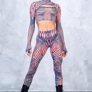 Rave Mesh Set, Rave Crop Top, Mesh Shrug Top, Mesh Bolero, Festival ...