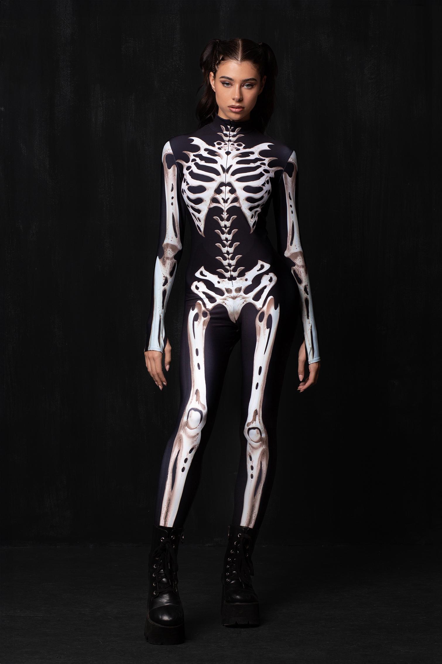 Skeleton Halloween Costume, Halloween Costume, Cosplay Costume for ...