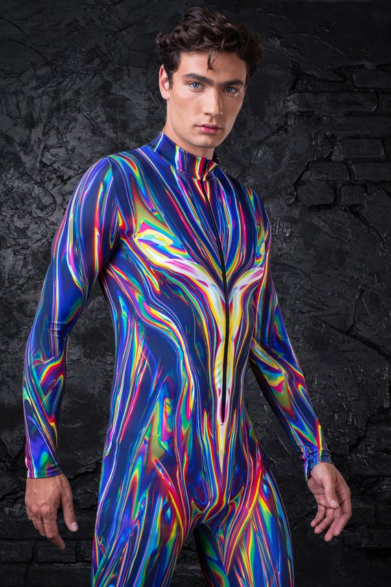 Lycra Spandex Bodysuit Men