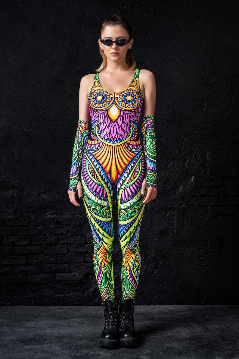 Rave Catsuit For Women Burning Man Catsuit Rave Outfit Etsy Australia
