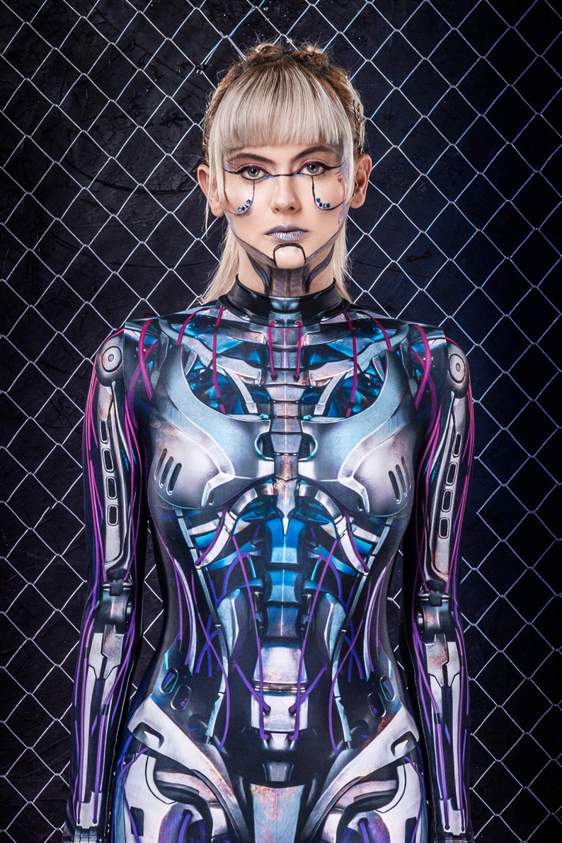 Cyberpunk Halloween Costume Womens Cosplay Costume Sexy Etsy