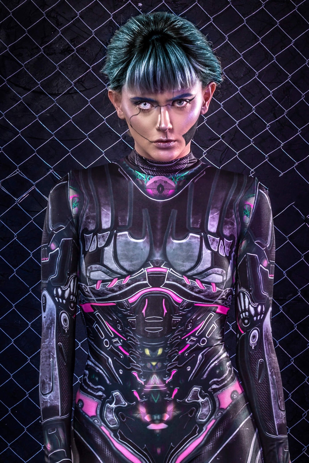 Halloween Costume Womens Cosplay Robot Costume Adult Halloween Costumes Cyberpunk Costume