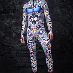 Rave Bodysuit Men, Music Festival Male Costume, Rave Clothing Men ...