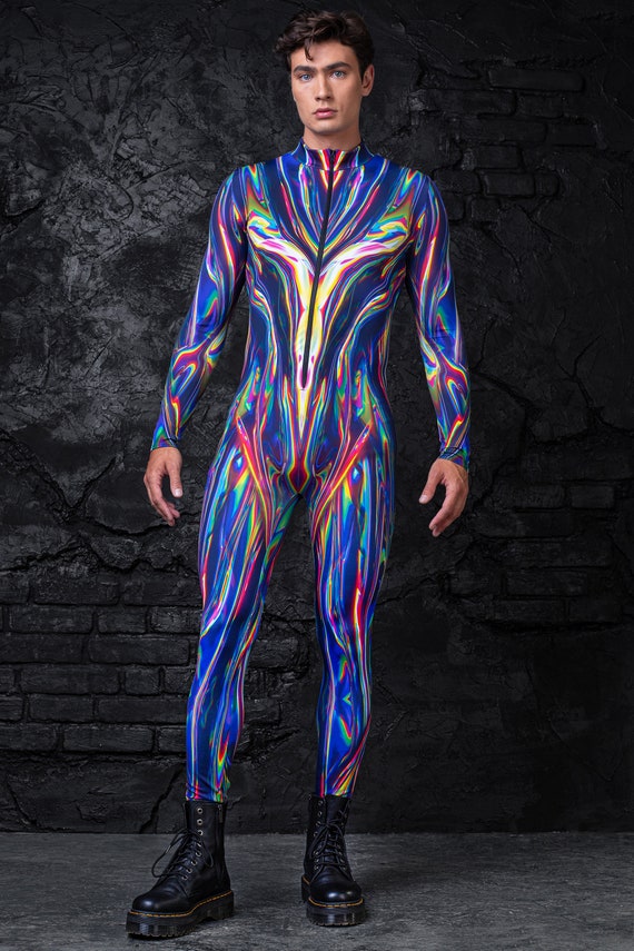 Lycra Spandex Bodysuit Men