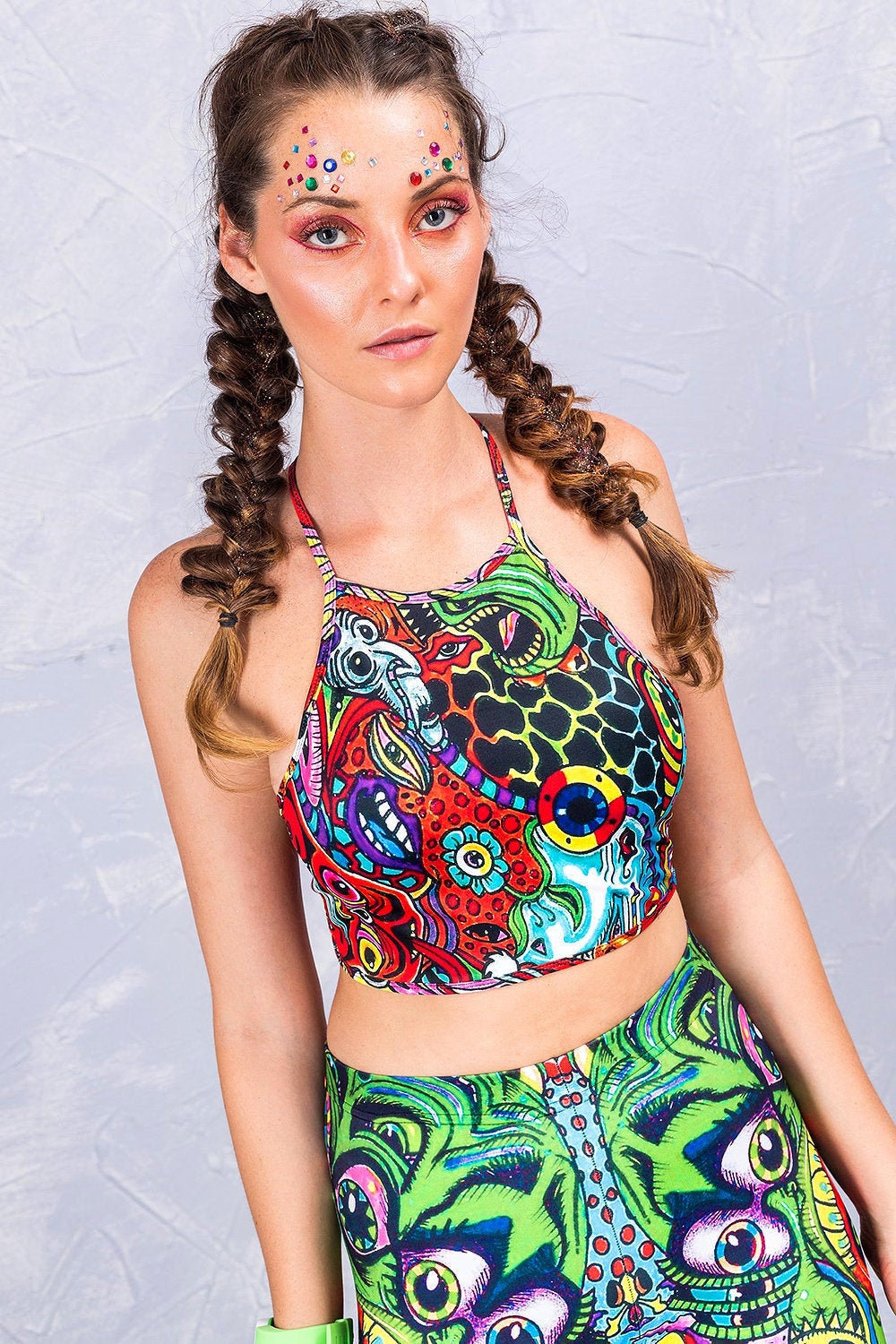 Halter Neck Bralette Festival Bra Rave Bralette Festival | Etsy