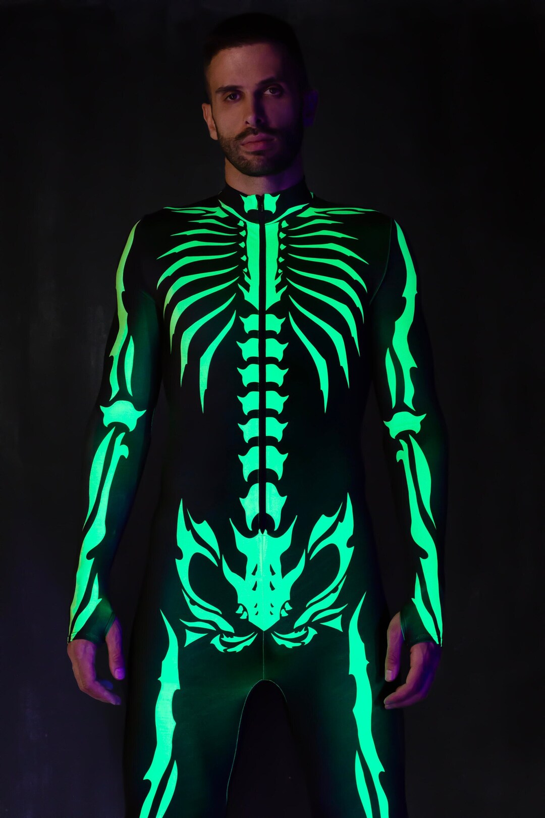 Green Neon Costume, UV Light Reactive Costume, Cyber Costume, Matching ...