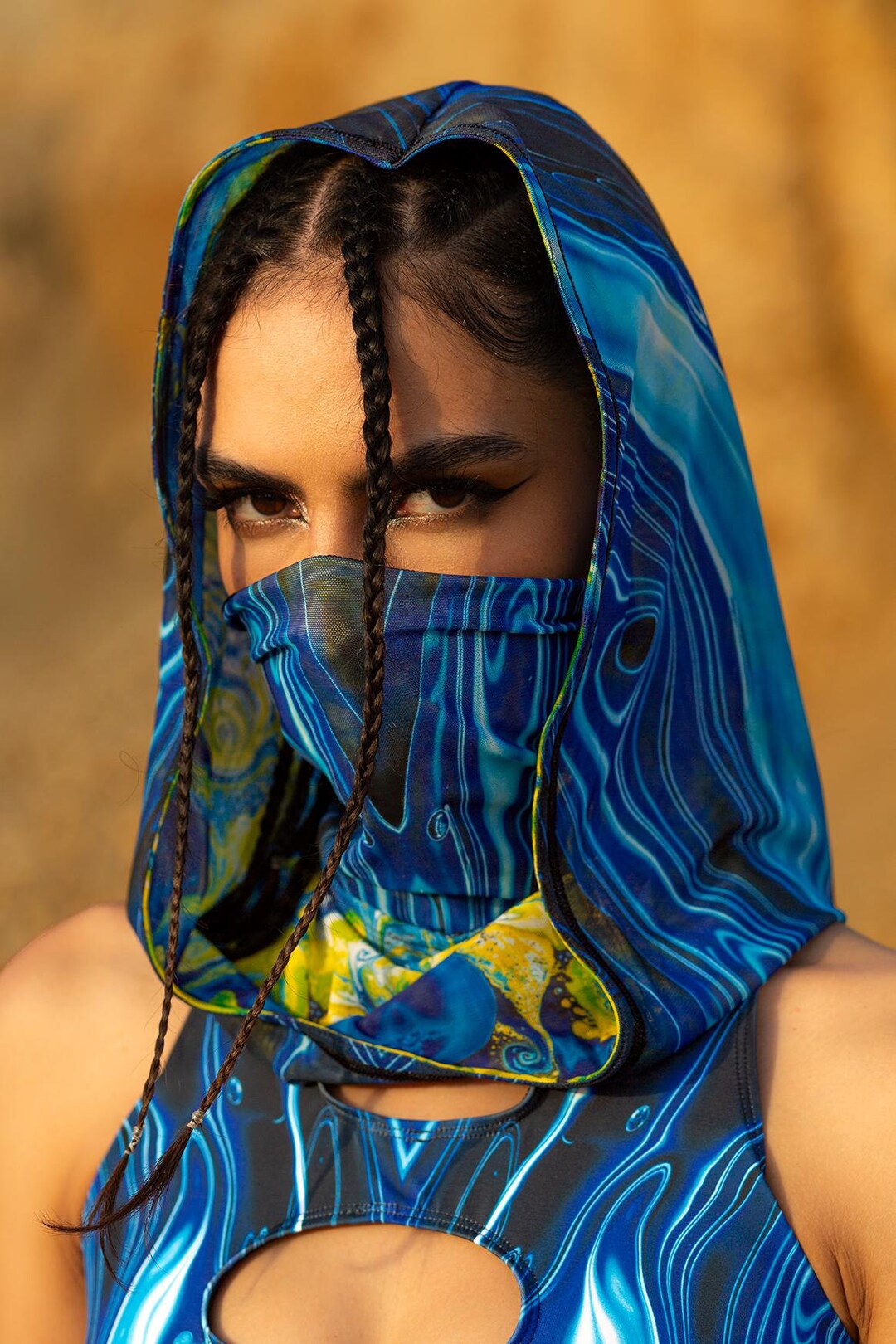 Party Mesh Hood, Festival Double Side Hood, Festival Accessories ...