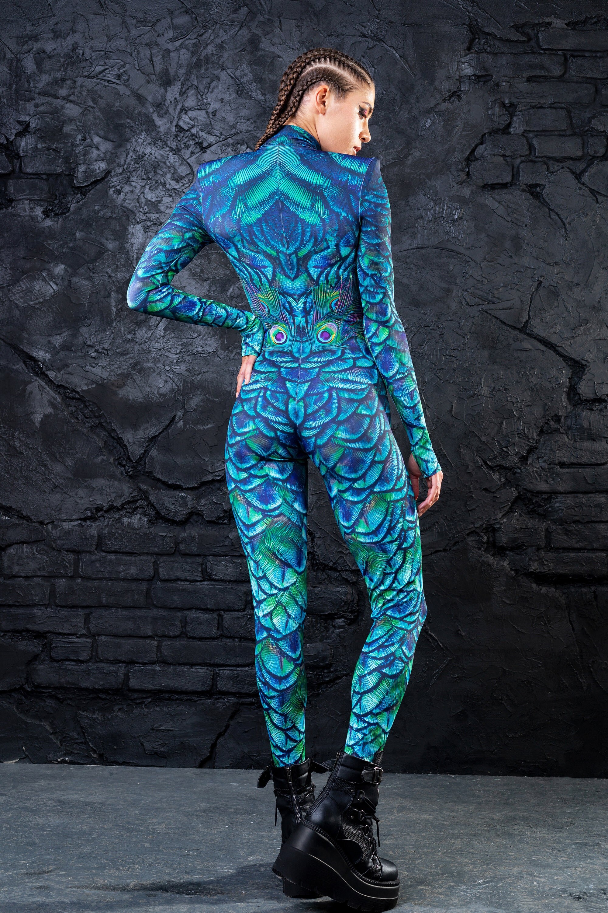 Peacock Costume Women Peacock Bodysuit Peacock Rave Costume - Etsy