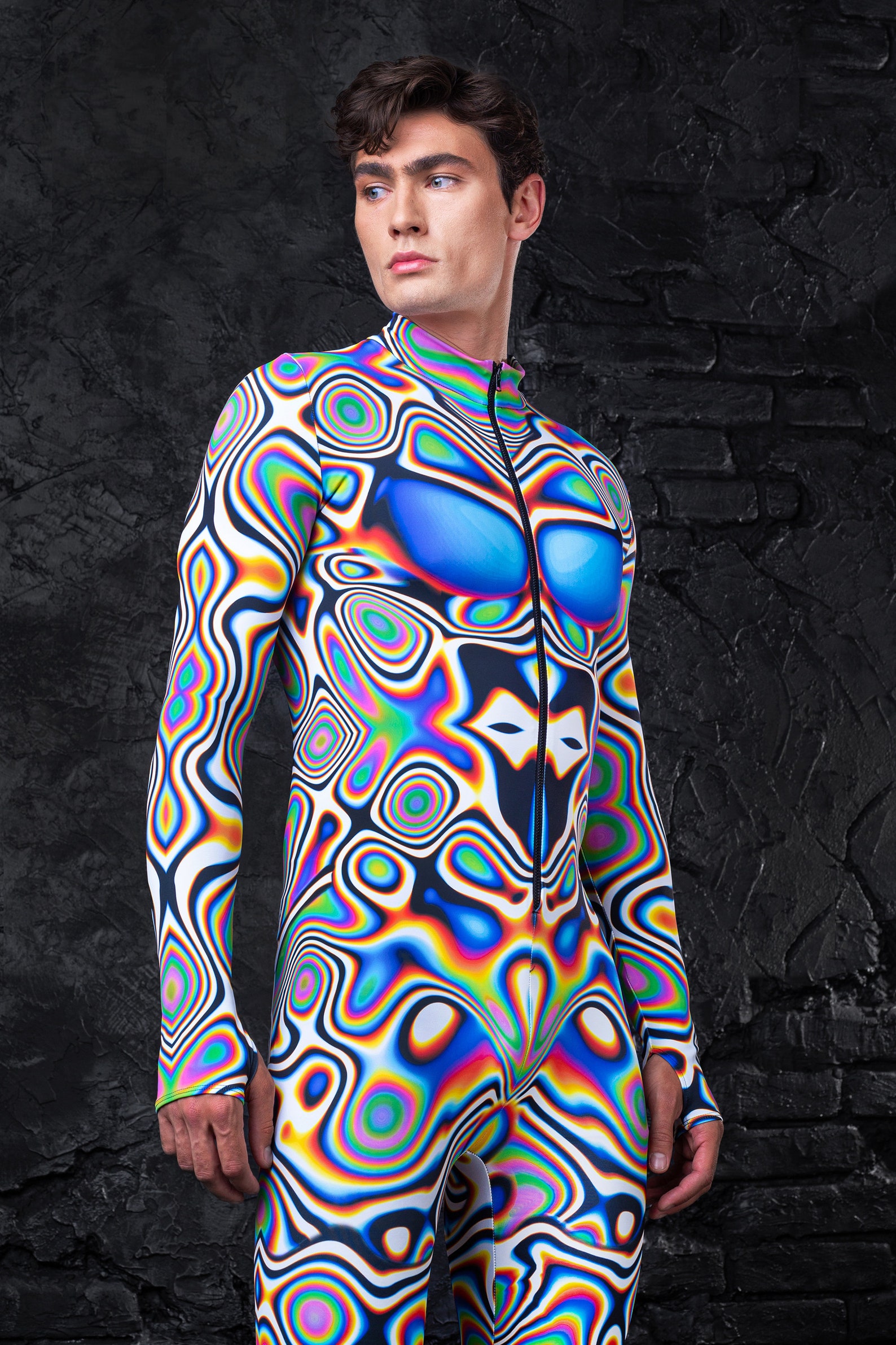 Rave Bodysuit Men Music Festival Male Costume Rave Clothing - Etsy
