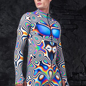 Rave Bodysuit Men, Music Festival Male Costume, Rave Clothing Men ...