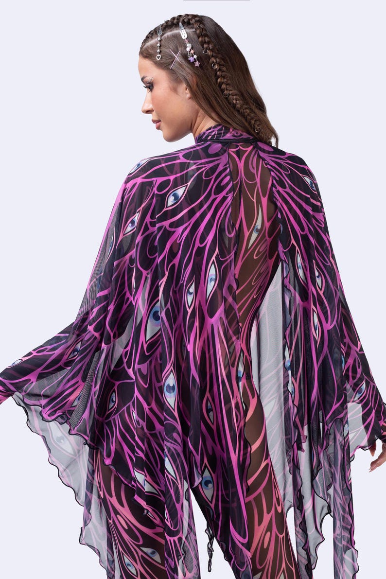 Festival Flowy Set, Mesh Rave Kimono Wings, Mesh Ninja Flowy Set ...