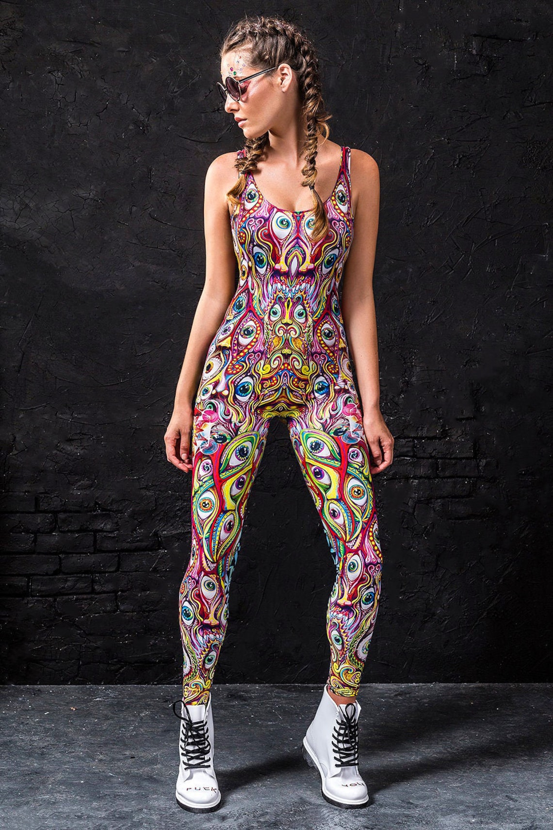 Psychedelic Clothing Festival Bodysuit Psychedelic Catsuit | Etsy UK