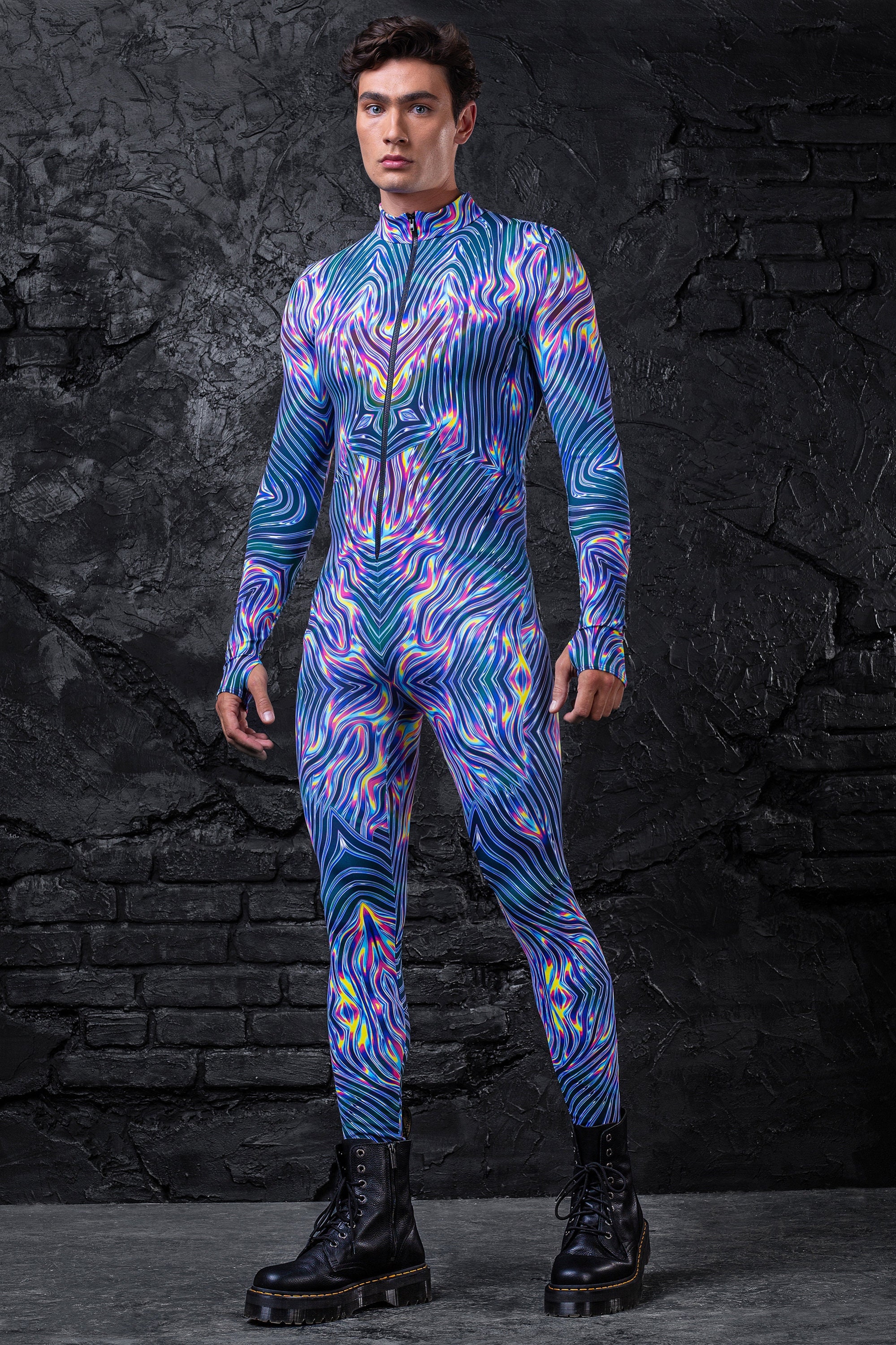 Lycra Spandex Bodysuit Men