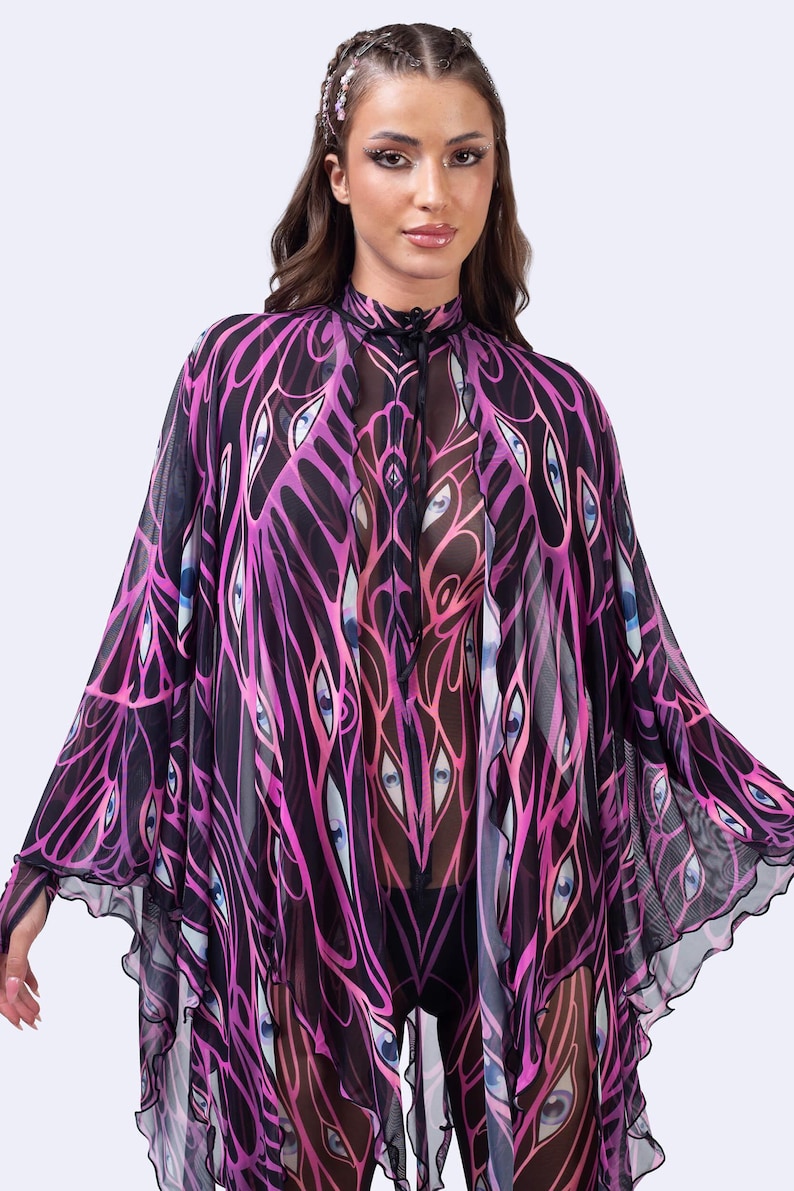 Festival Flowy Set, Mesh Rave Kimono Wings, Mesh Ninja Flowy Set ...