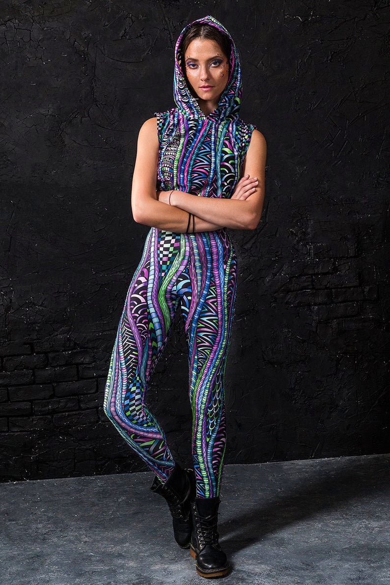 Psy Trance Goa Leggings Rave Leggings Psychedelic Clothing - Etsy