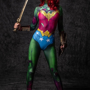 Wonder Woman Inspired Zombie Costume, Superhero Costume Women, Wonder ...