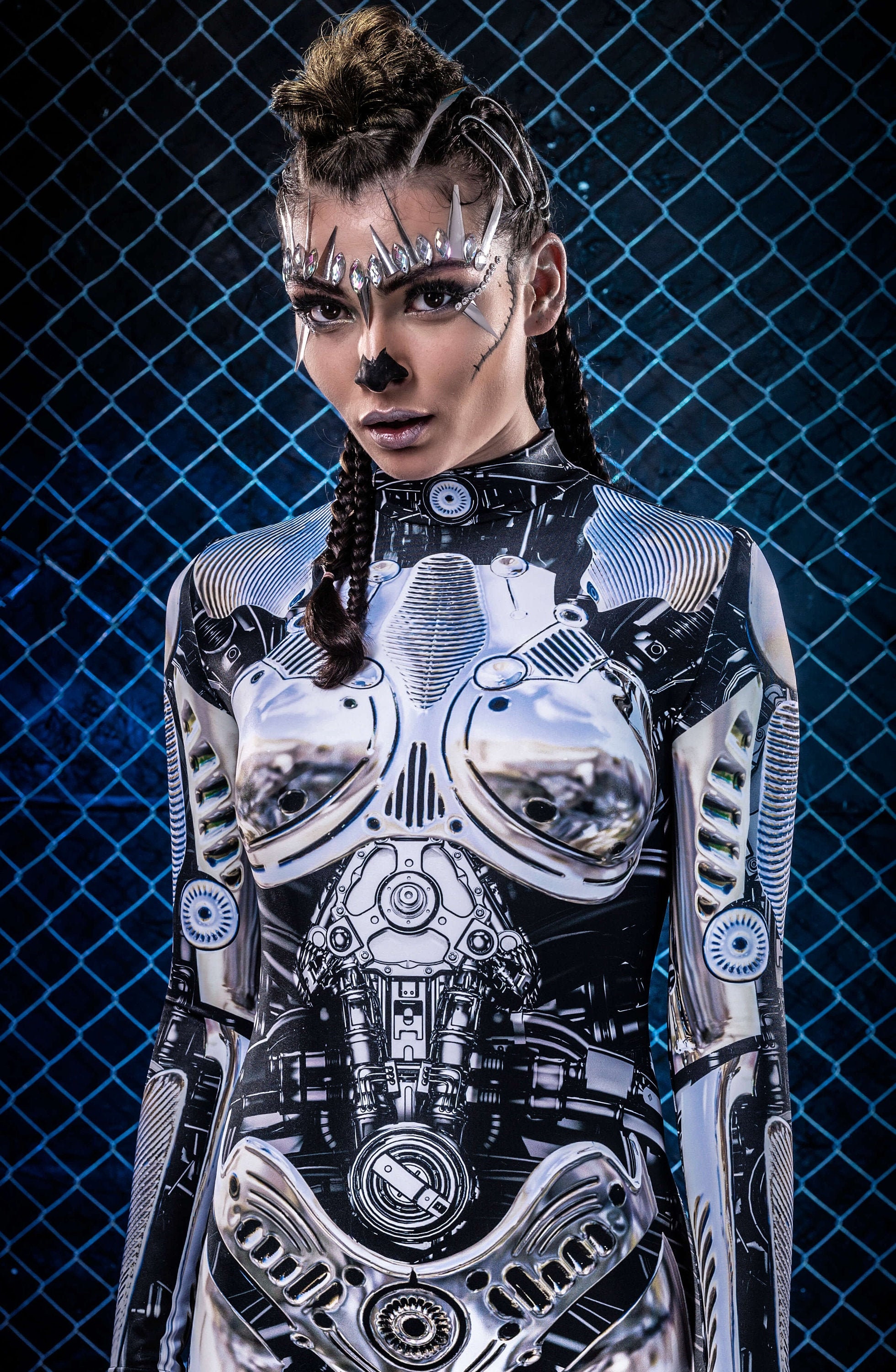 Robot Halloween Costume Sexy Halloween Bodysuit Cyberpunk Etsy