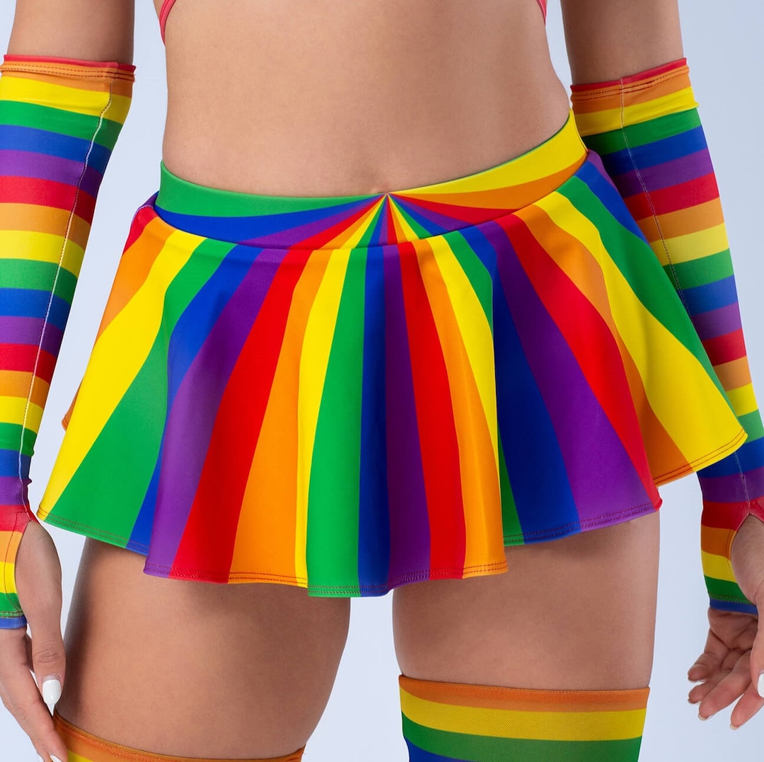 Pride Short Skirt Women, Rave Micro Skirt, Festival Pride Skirt ...