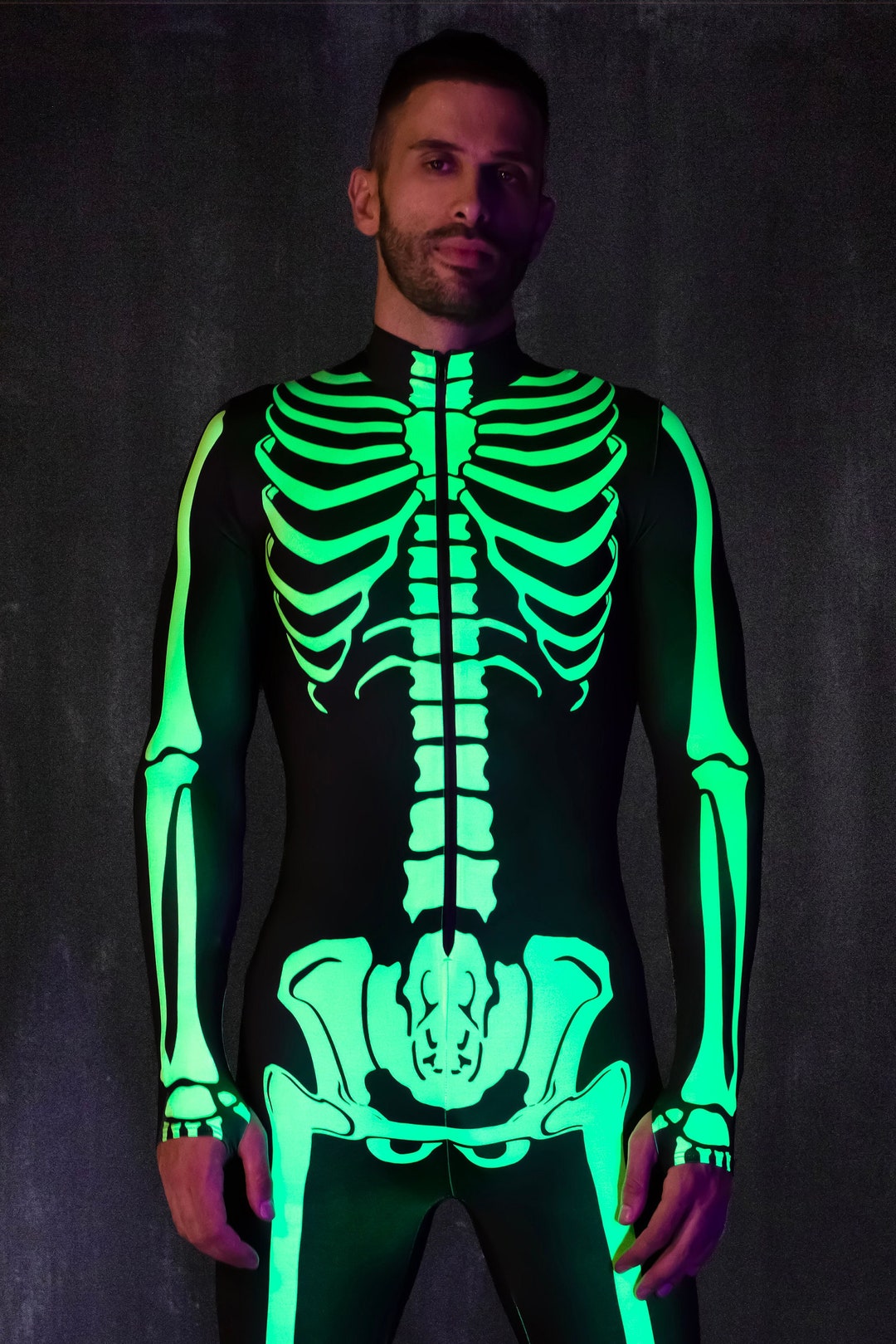 Neon Green Bodysuit UV Light Reactive Costume Cyber Costume - Etsy