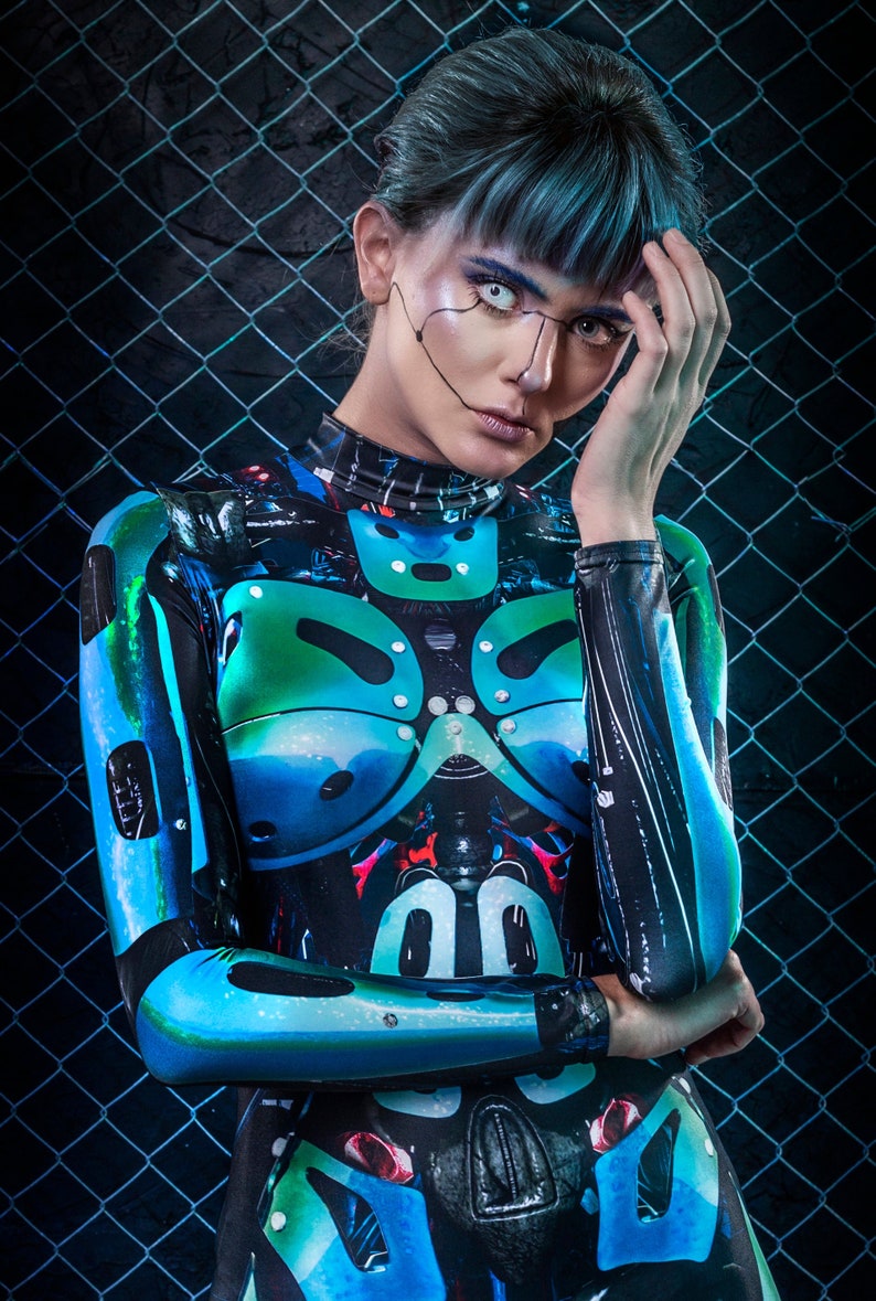 Cyberpunk Halloween Costume Women Sci Fi Halloween Costumes Etsy