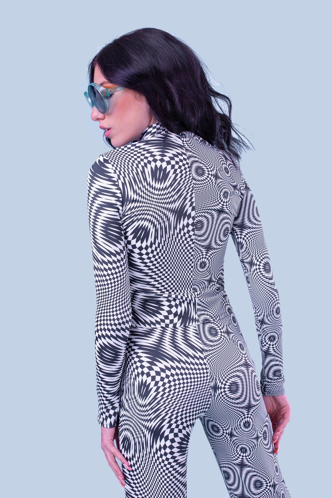 Rave Disco Top Women, Women Long Sleeved Top, Retro Rave Top Women ...