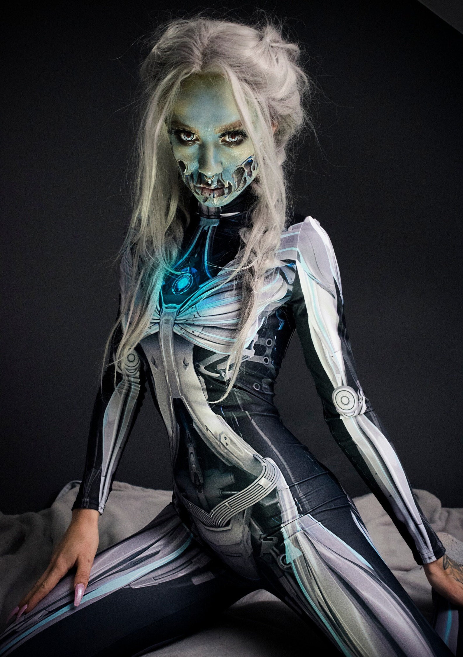 Cyborg Costume Cosplay Costume Women Cyberpunk Costume Etsy