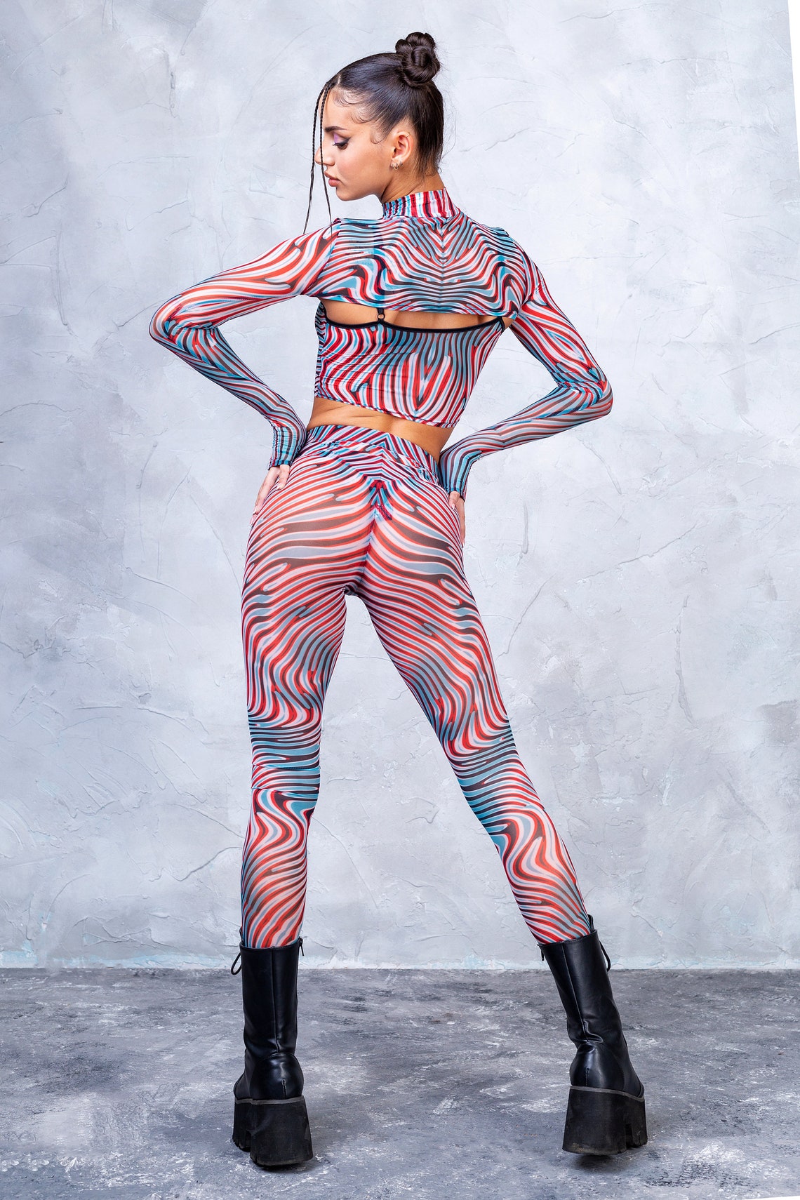 Rave Mesh Set Rave Crop Top Mesh Shrug Top Mesh Bolero - Etsy