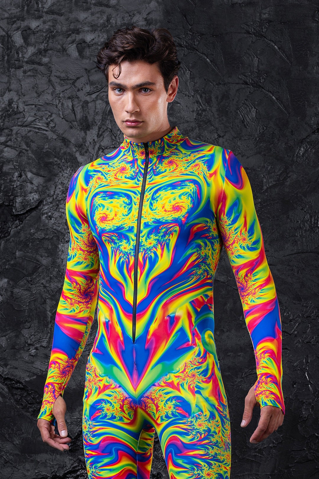 Rave Costume Men, Male Rave Bodysuit, Rave Clothing Men, LGBTQ Clothing ...