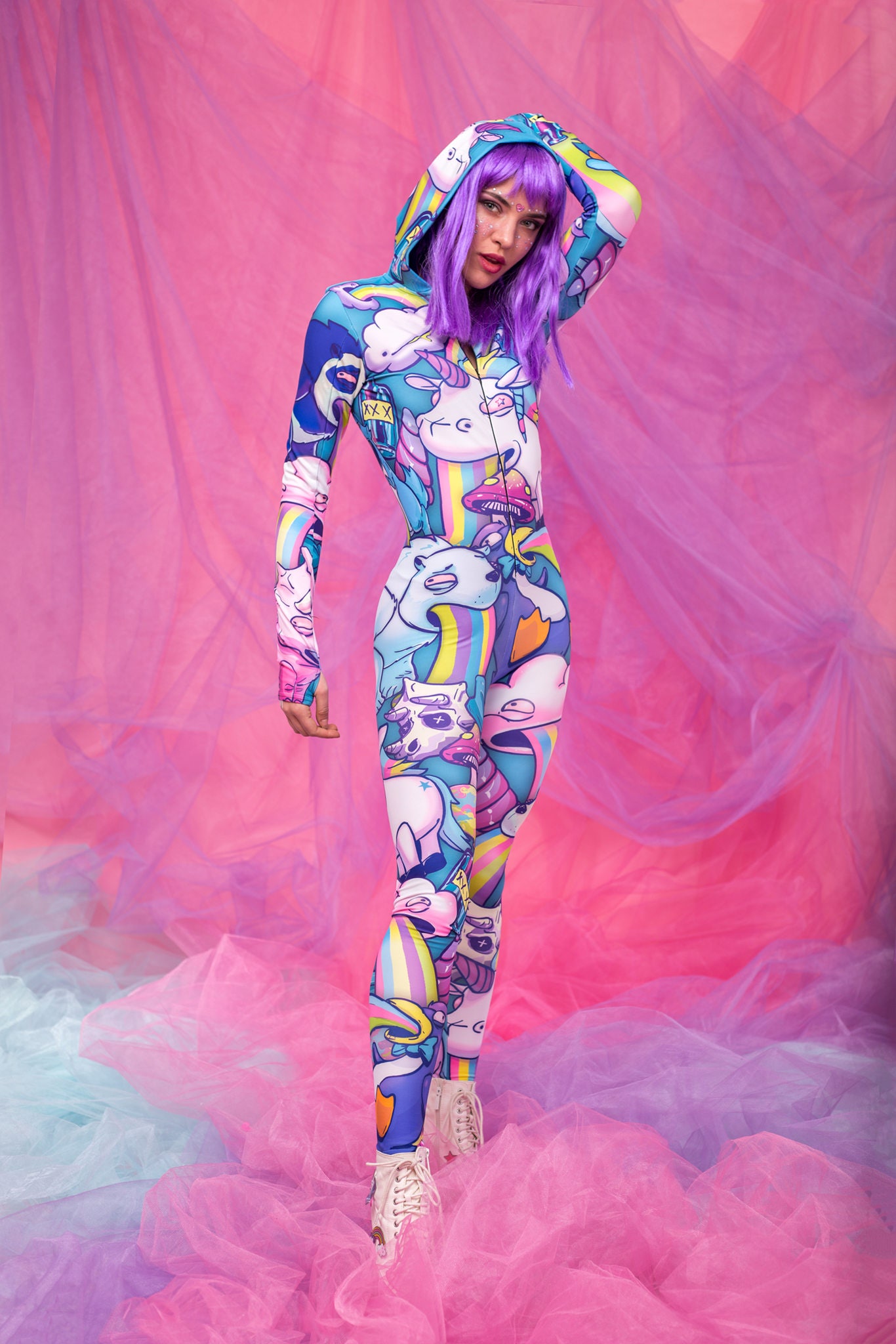 Rainbow Costume Women Rainbow Bodysuit Colorful Costume - Etsy