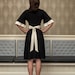 Gabija Black and Ivory Color Block Wrap Dress - Etsy