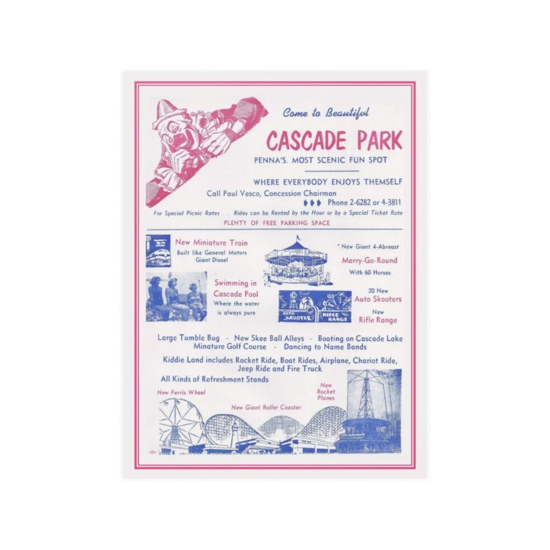 Cascade Park Amusement Park, New Castle, PA, Lawrence County, COMET ...