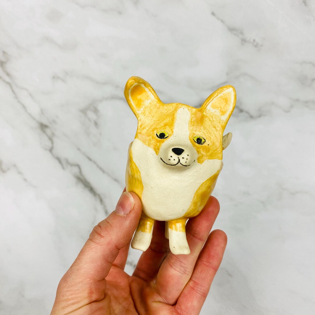 Corgi Dog Dish Holder Ring Dish Tchotchkes Dog Lover Tiger Handmade ...
