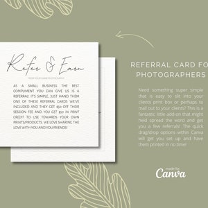 Canva Photography Referral Card Canva Templates for Senior & - Etsy