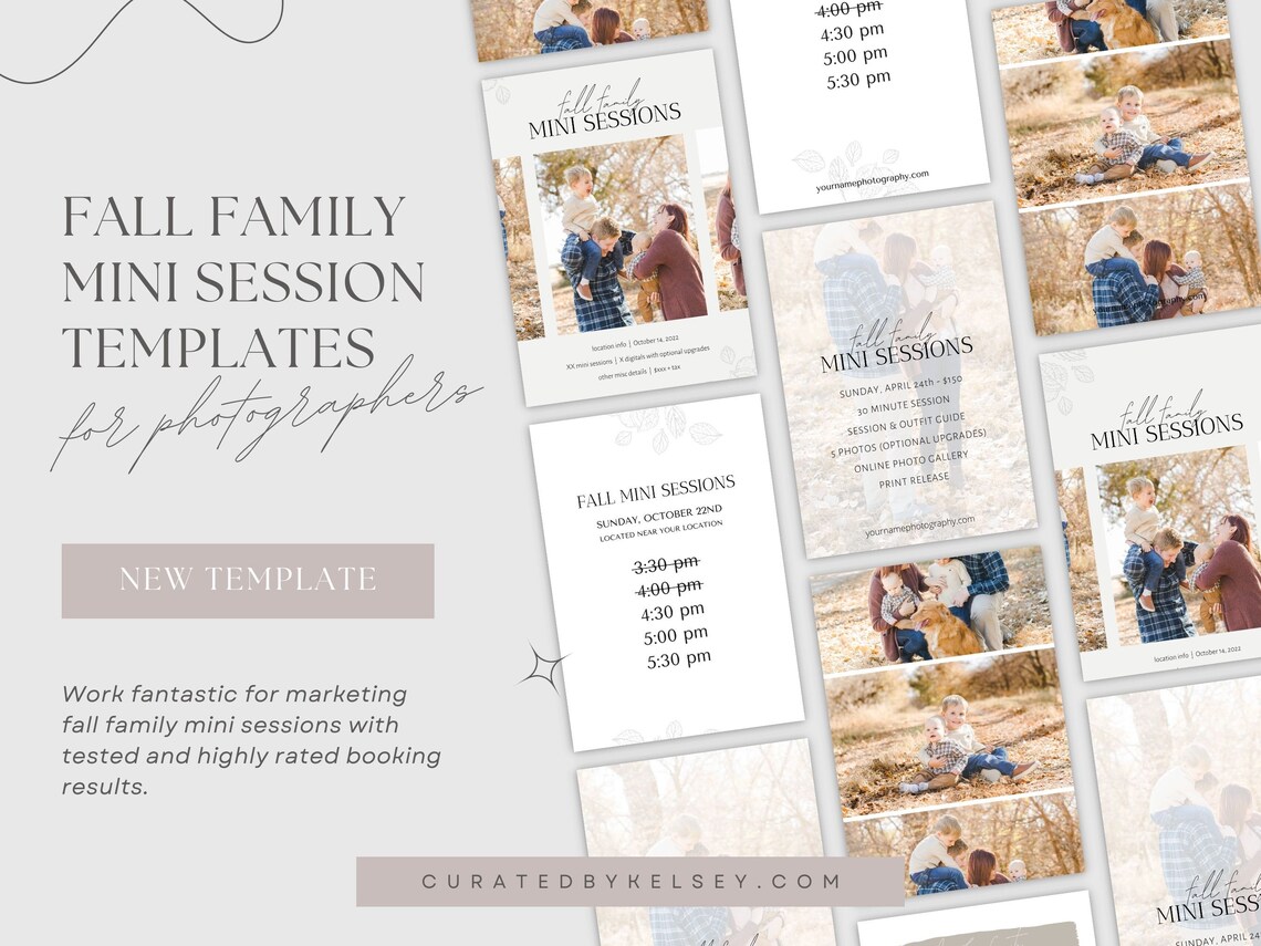 Canva Fall Mini Session Instagram Story Templates for Photography ...