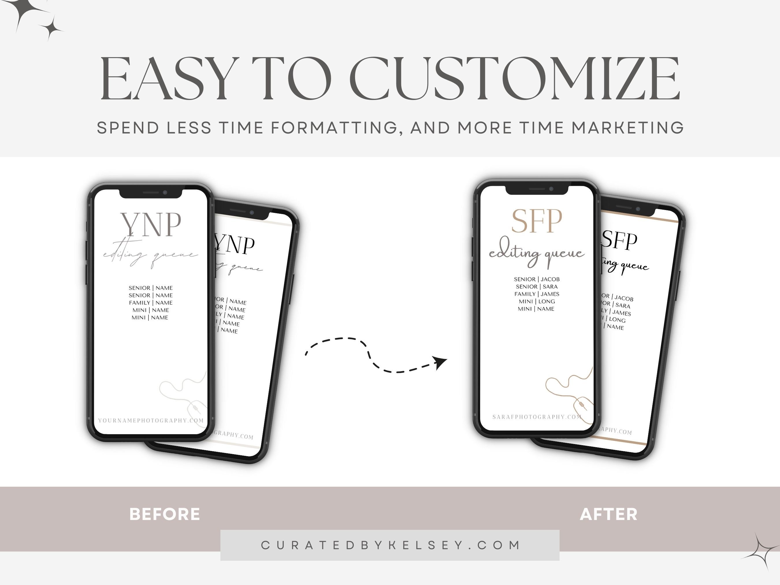Canva Editing Queue Instagram Story Marketing Photography Template ...