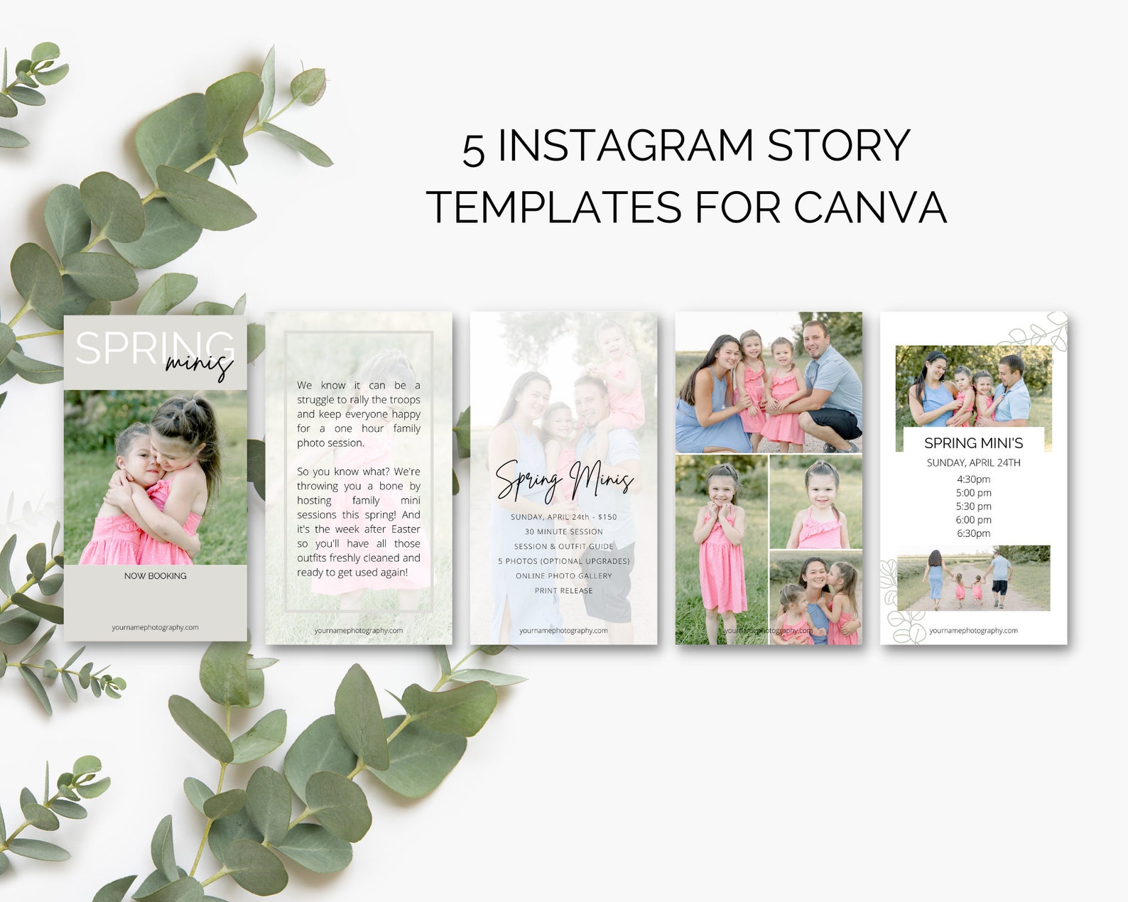 Canva Mini Session Instagram Story Templates for Photography - Etsy