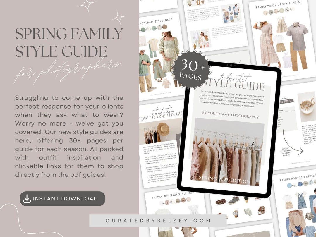 2023 Spring Family Style Guide Bundle | Family Photography Client ...