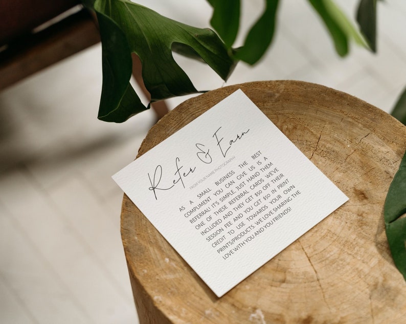 Canva Photography Referral Card | Canva Templates for Senior & Family ...