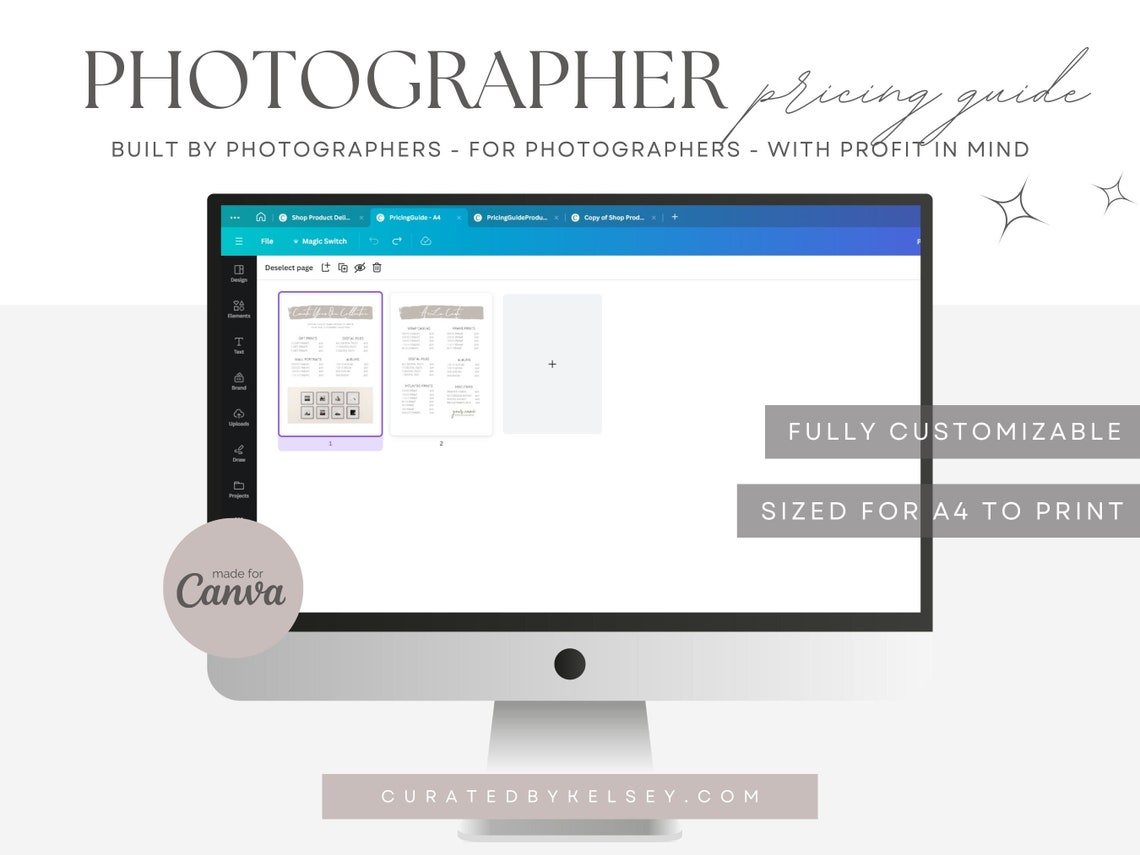 Canva Photography Price Guide | Canva Templates for Senior & Family ...